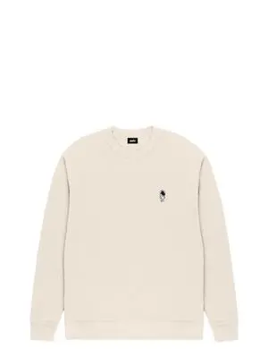 DALIX Relaxed Fit Midweight Fleece Crewneck Sweatshirt - Ecru