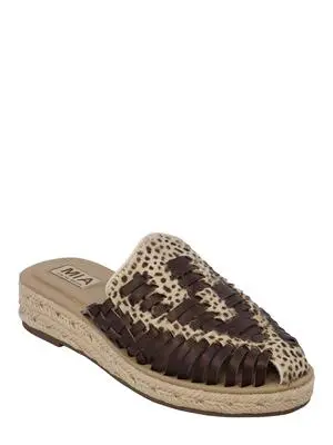 Mia Erin Espadrille Mule - Cheetah