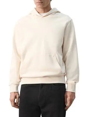 Mango Regular Fit Cotton Fleece Hoodie - Ecru