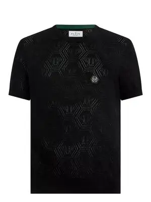 Philipp Plein Monogram-pattern T-shirt - Black