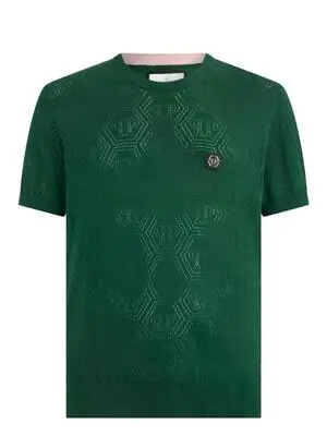 Philipp Plein Monogram-pattern T-shirt Green