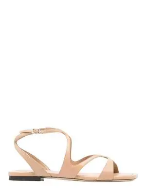 JIMMY CHOO Leather Sandals - Neutrals