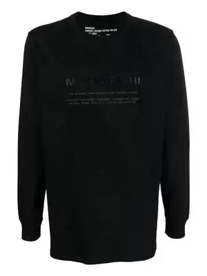 MAHARISHI Logo-print Long-sleeve T-shirt - Black