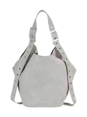 DONDUP Eyelet-embellished Buckle-detail Shoulder Bag - Grey
