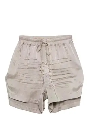 Rick Owens Pleated Drawstring Shorts - Grey