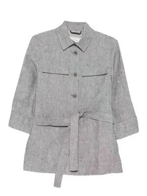 Peserico Belted Jacket - Grey