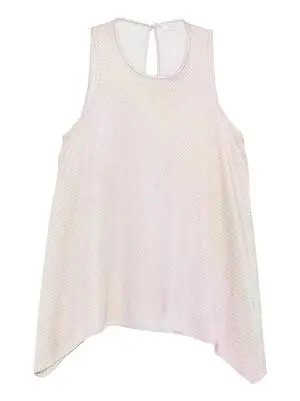 Peserico Geometric-print Sleeveless Blouse - Neutrals