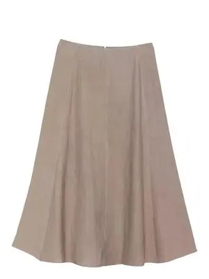 Peserico Panelled A-line Midi Skirt - Neutrals