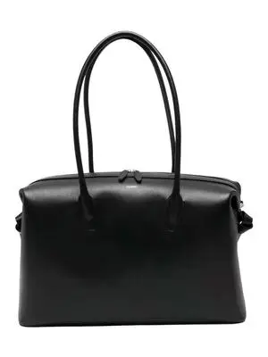 Yuzefi Large Brioche Leather Tote Bag Black