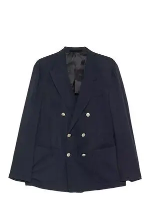 Eleventy Double-breasted Chest-pocket Suit - Blue