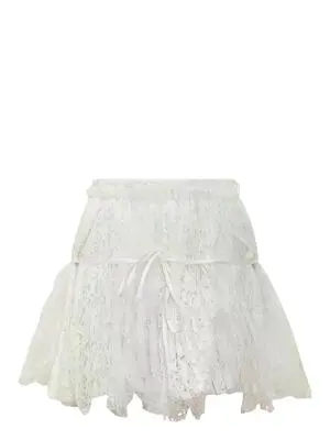JW Anderson Lace-trim Tie-fastening Skirt - White