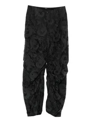 TAAKK Paisley-jacquard Trousers - Black