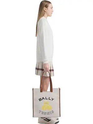Bally Tennis Collection Tote Bag - White