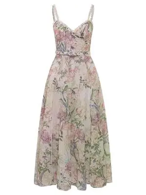 Charo Ruiz Ibiza Floral Print Belted Dress - Pink