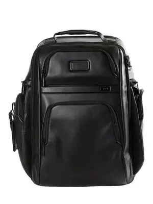 Tumi Leather Laptop Backpack - Black