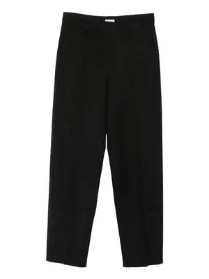 Brunello Cucinelli Pressed-crease Straight-leg Trousers - Black