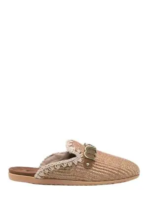 Mou Logo-plaque Mules - Neutrals