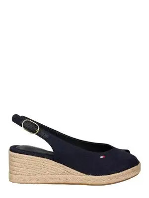 Tommy Hilfiger Slingback Wedge Espadrilles - Blue