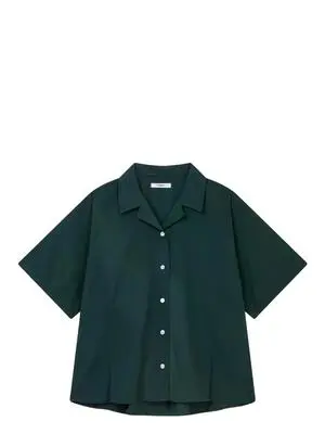 STUDIO TOMBOY Pleated-Back Camp-Collar Shirt