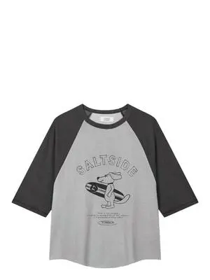 STUDIO TOMBOY Graphic-print Cotton T-shirt - Grey