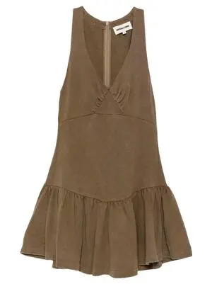SHUSHU/TONG V-neck Mini Dress - Green