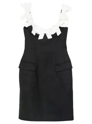 SHUSHU/TONG Bow-embellished Mini Dress - Blue
