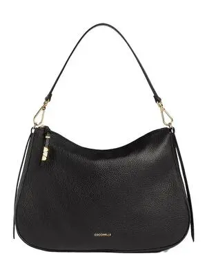 COCCINELLE Medium Nory Grainy Leather Shoulder Bag - Black