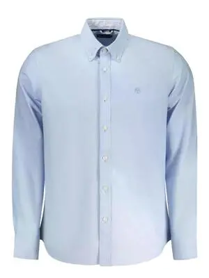 NORTH SAILS Logo-embroidered Long-sleeve Shirt - Blue