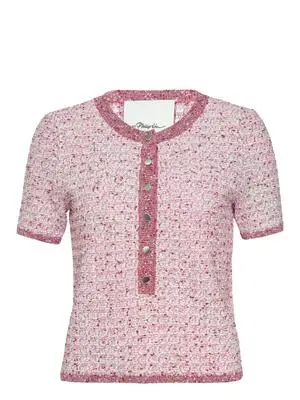 3.1 Phillip Lim Short-sleeved Bouclé Top - Red