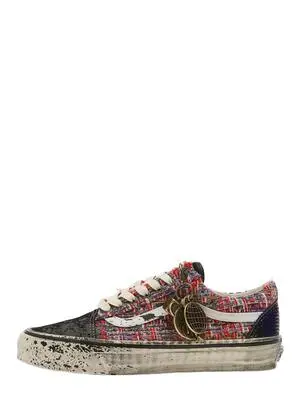 VANS LX Old Skool Tweed-Panel Sneakers Red