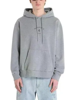 MAISON MARGIELA Logo-print Hoodie - Grey