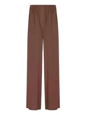 Federica Tosi Elasticated-waistband Wide Leg Trousers - Brown