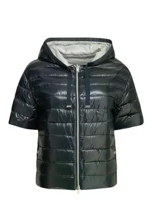 Herno Quilted Hooded Puffer Jacket - Blue