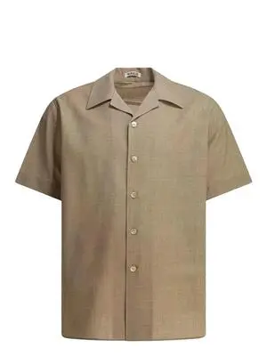 Auralee Short-sleeve Cashmere Shirt - Neutrals