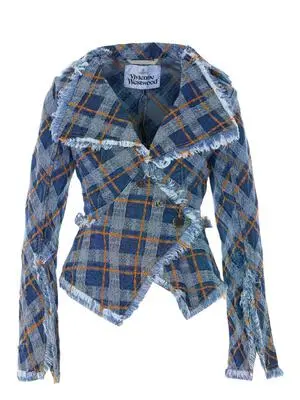 VIVIENNE WESTWOOD Worth More Frayed Jacket - Blue