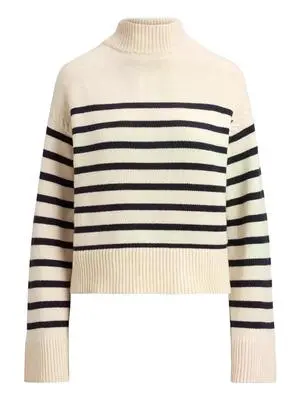 Ralph Lauren Striped Mock-neck Sweater - Neutrals