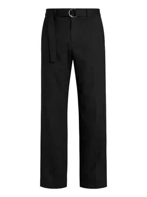 PT TORINO Belted Straight-leg Trousers - Black