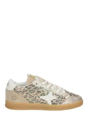 AMA-BRAND Leopard-print Metallic Sneakers - Neutrals