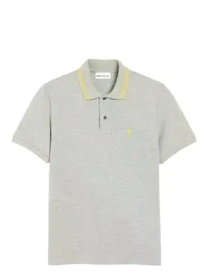 AMI Paris De Coeur Short-sleeves Polo Shirt - Grey