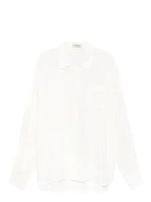 ROLD SKOV Textured Long-sleeve Shirt - Neutrals
