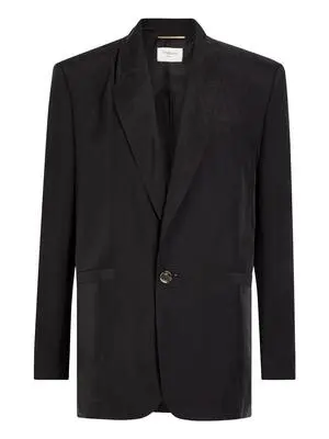 Saint Laurent Silk Blazer - Black
