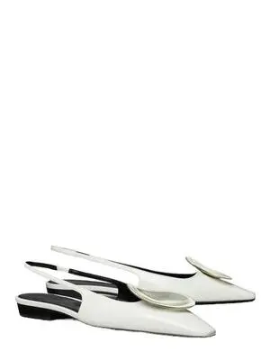 Tory Burch Patos Slingback Flat - Cloud/silver