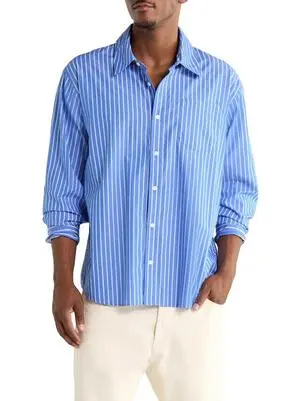 CORRIDOR Berg Stripe Button-up Shirt - Blu