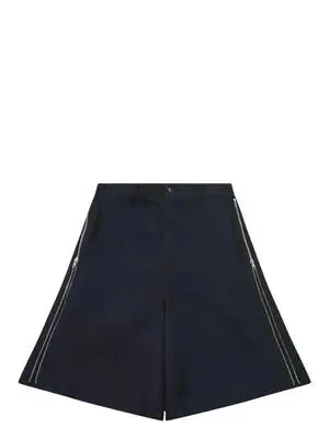 Comme Des Garçons Zip-detail Wide Leg Shorts - Blue