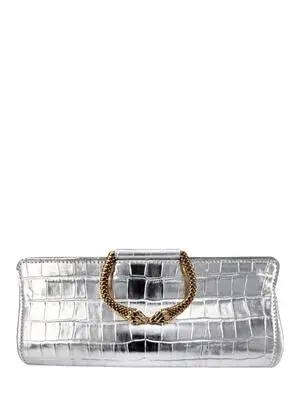 MADISON MAISON Moc Croc Embossed Clutch