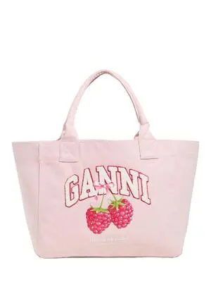 GANNI Medium Trapeze Shopper - Egret