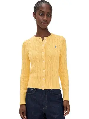 Polo Ralph Lauren Cable Knit Cardigan - Beach Yello