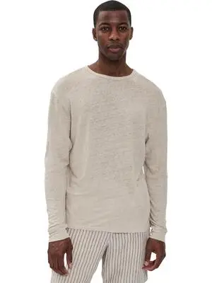 ALEX CRANE Linen Long Sleeve Sun Tee - Bone