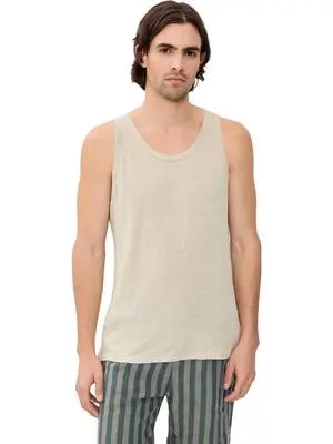 ALEX CRANE Linen Tank - Bone