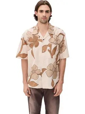 KARDO Rohit Hand Embroidered Shirt - Tan